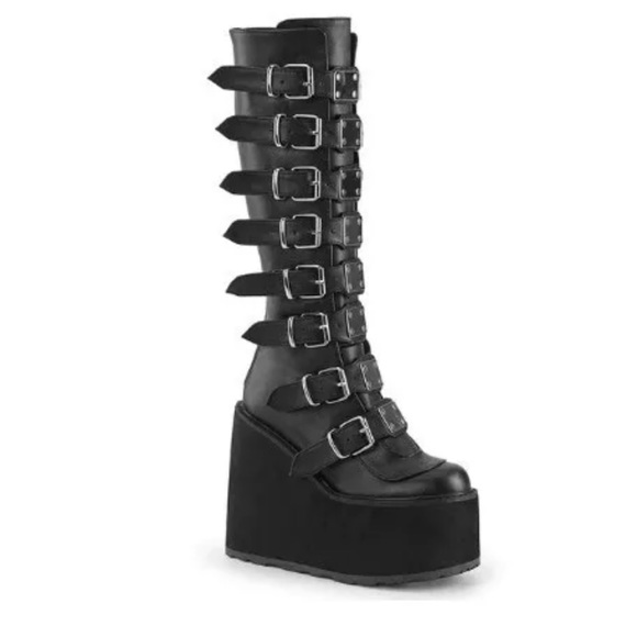 Demonia | Shoes | Demonia Swing 85 Sz 8 Boots Platform Buckle Straps ...